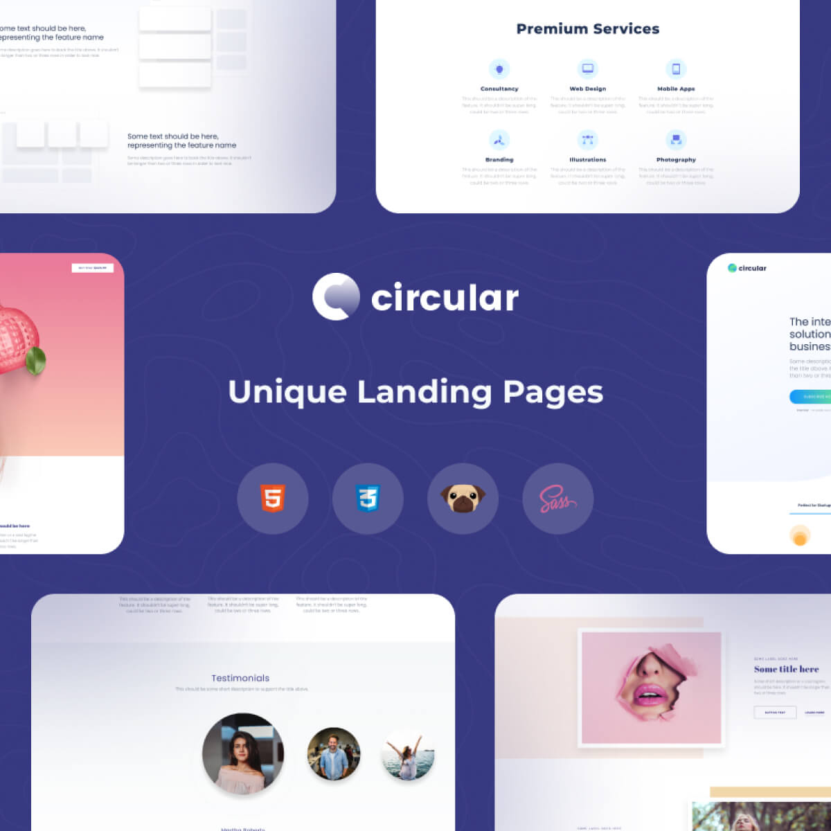 Circular HTML Templates